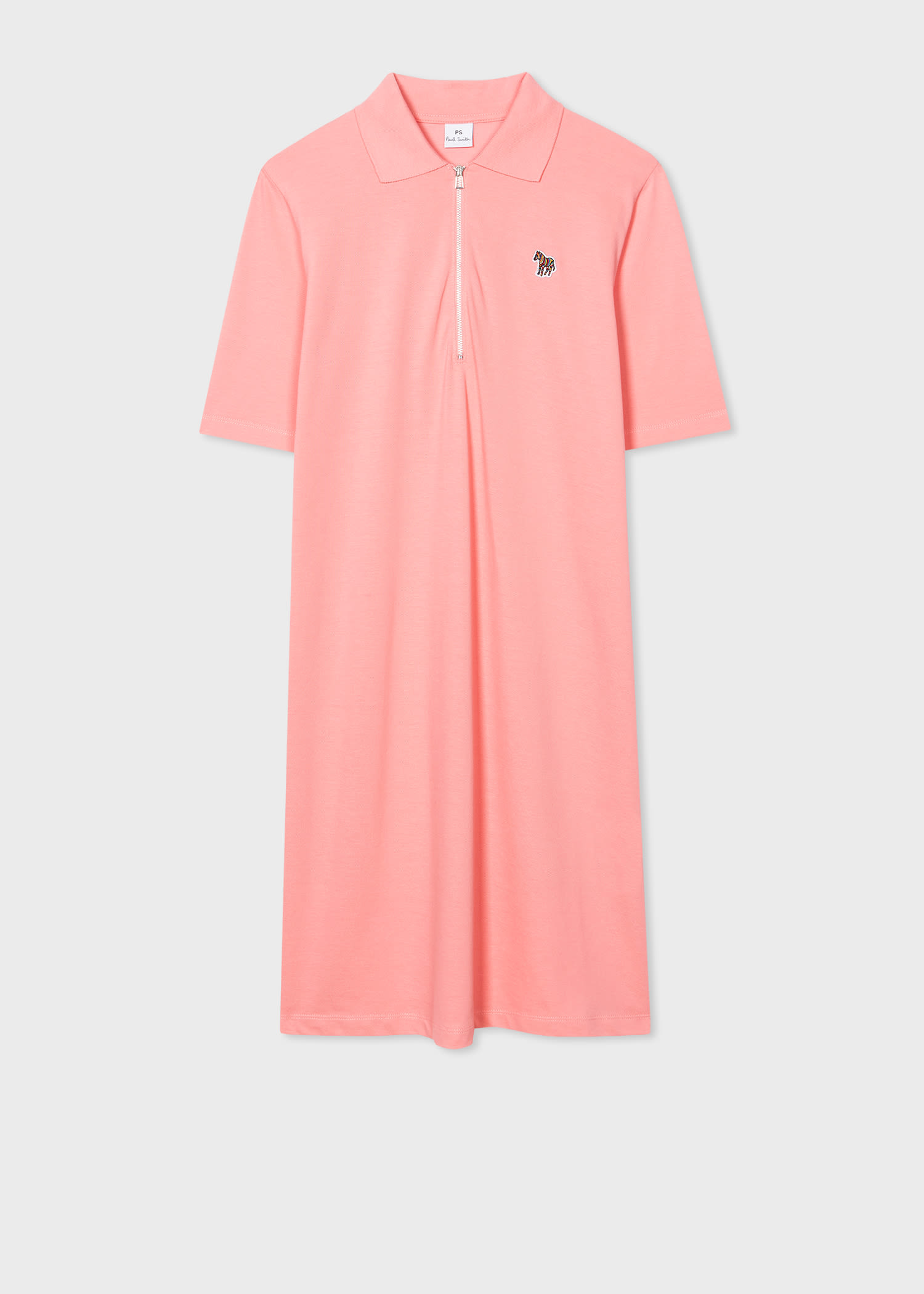 Womens Pink Zebra Logo Polo Dress